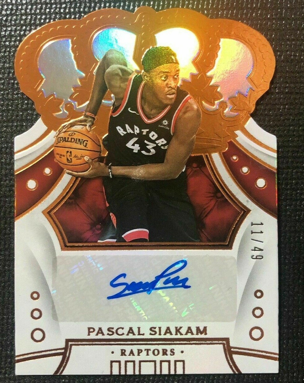 2019-20 PASCAL SIAKAM Panini Crown Royale 11/49 Autograph Auto Toronto ...