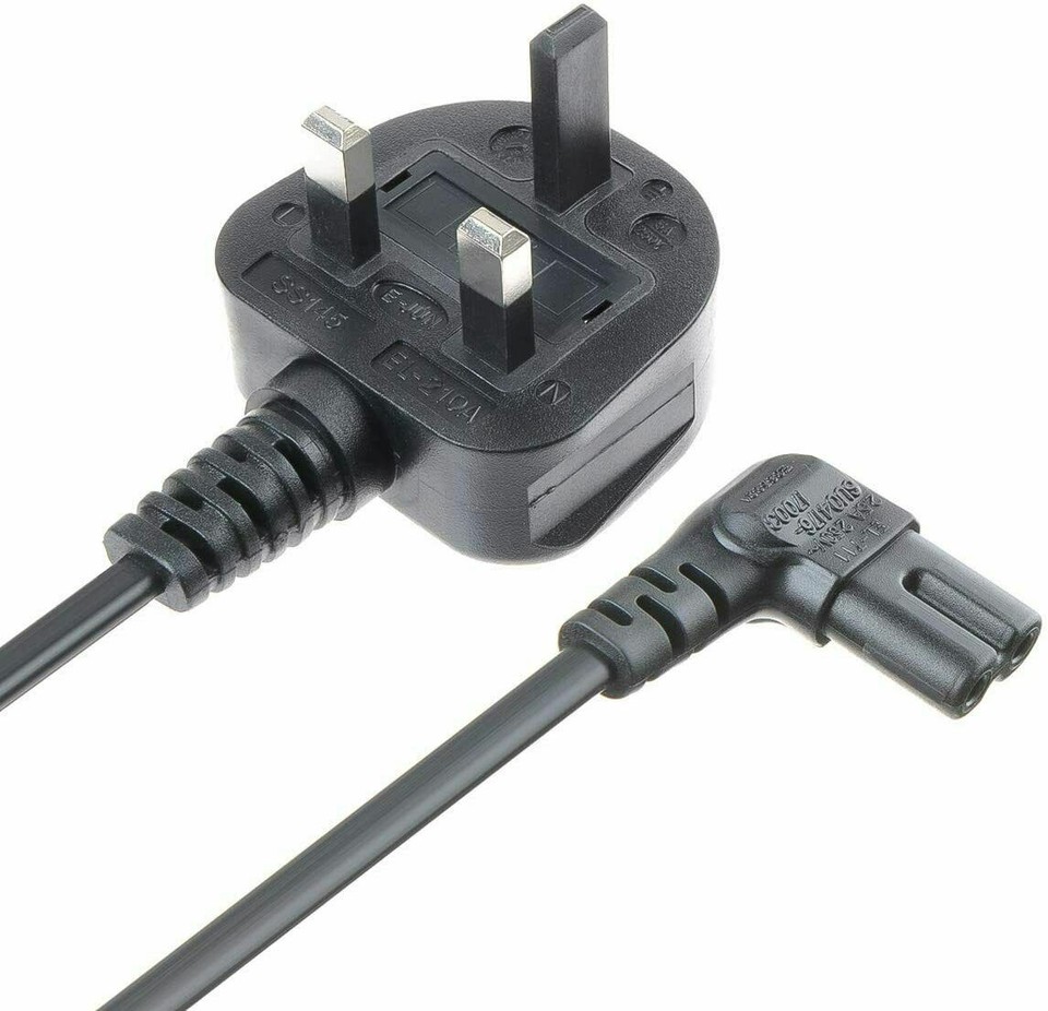 Samsung LED 4k UHD Flat Screen TV Mains Angled Power Lead Cable Long ...
