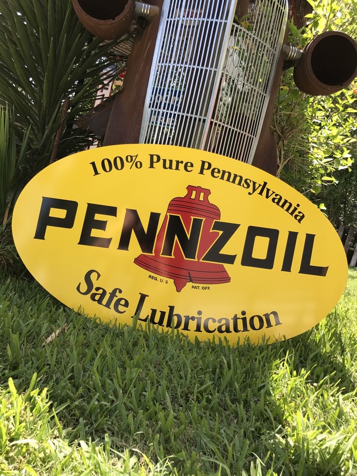 Antique Vintage Old Style Pennzoil Sign 40" | eBay