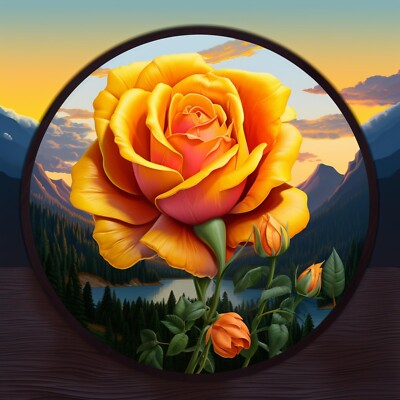 Yellow Rose Patch Iron-on Applique Clothing Wildflower Floral Badge ...