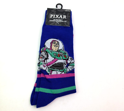 Disney Pixar Toy Story Mens Sz 6-12 Blue Buzz Lightyear Graphic Crew ...