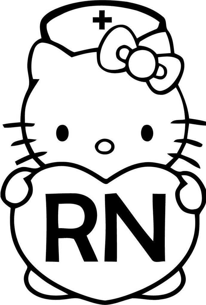 Hello Kitty Nurse Decal