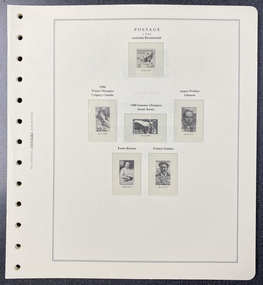 Scott US Platinum Postage Stamp Album Hingeless Series 1984-1992 | eBay