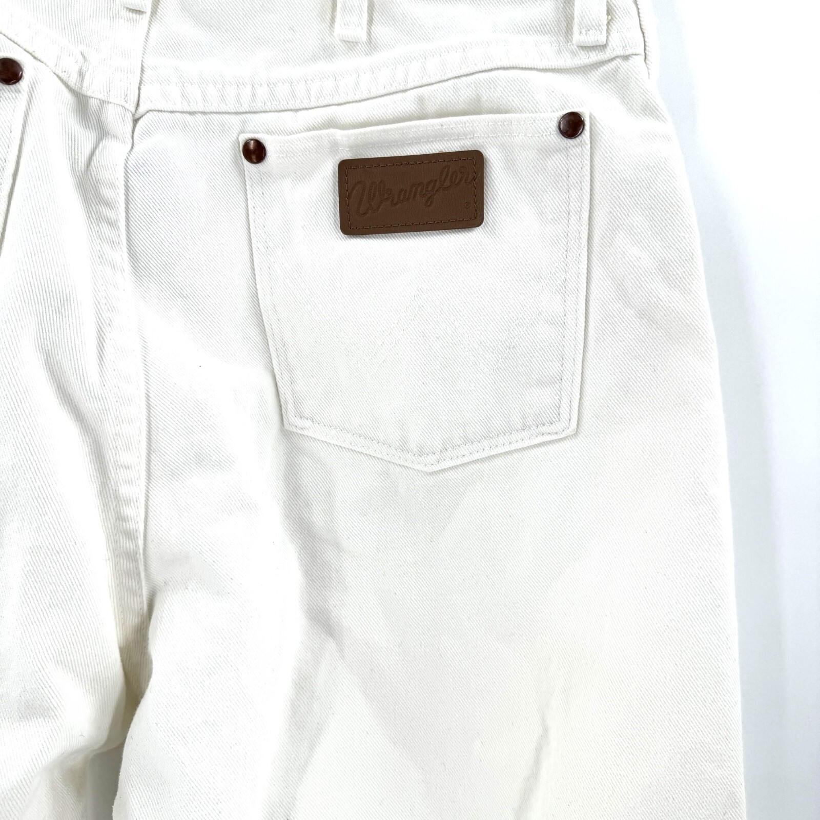 Wrangler Cowgirl Cut High Rise Slim Fit Jeans Women's 15X32 White Denim ...