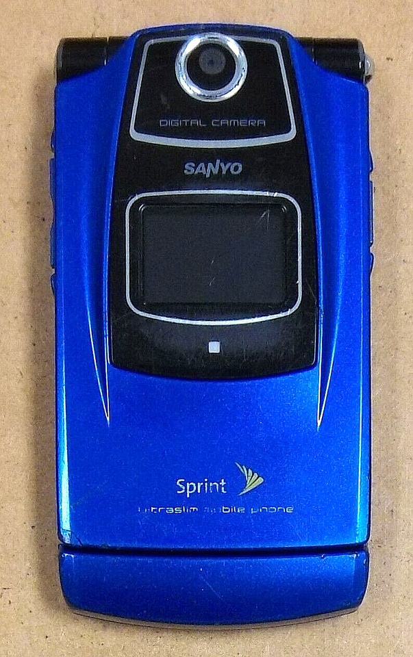 Sanyo Katana SCP-6600 - Blue ( Sprint ) Very Rare Cellular Flip Phone ...