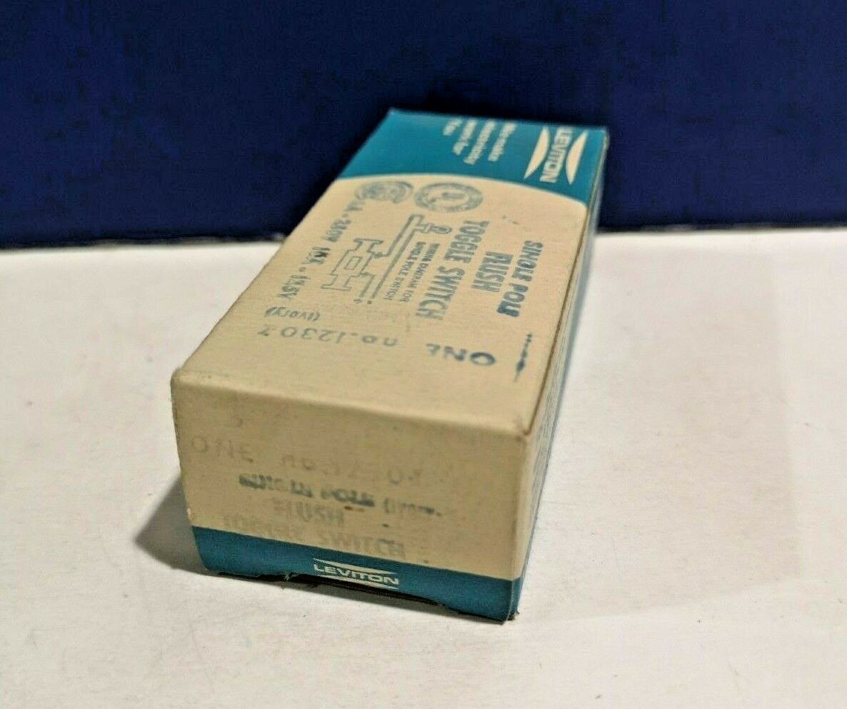NEW LEVITON IVORY Single Pole Flush TOGGLE SWITCH 5A-250V 10A-125V NEW ...