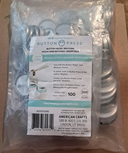 We R Memory Keepers Button Press Bulk Refill Pack 100/Pkg-Medium-37mm/1 ...