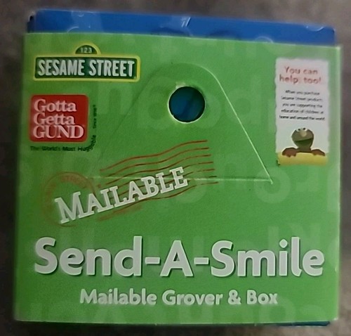 NIB 2007 Gund - Plush 4" GROVER - Sesame Street - Mailable Send A Smile ...