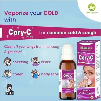 Dr Bhargava Cory-C gouttes homéopathiques orales 30 ml rhume et toux ...