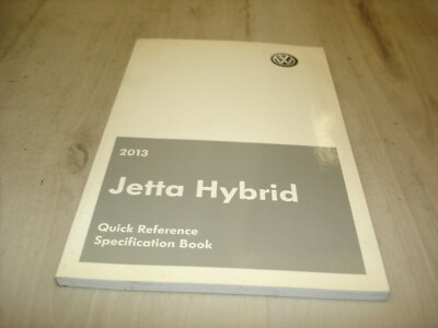 2013 Volkswagen Jetta hybrid Quick Reference Specification Book | eBay