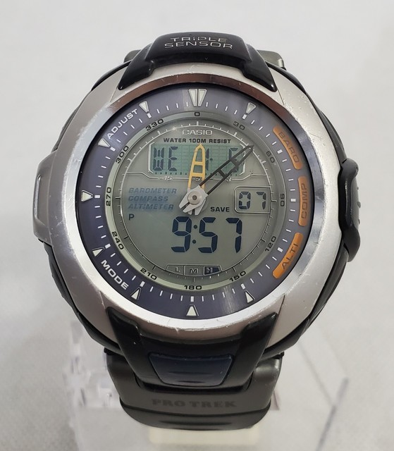 Casio Pro Trek PRG 60 Mens Watch Triple Sensor Tough Solar PRG60 ...