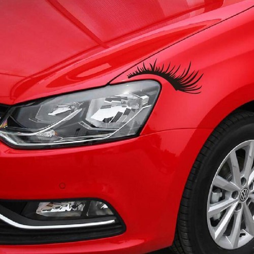 1Pair 3D Charming Eyelashes car Sticker Fake Eye Lash Car Headlight ...