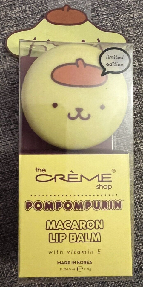 The Creme Shop Pompompurin Macaron Lip Balm Caramel Pudding 0.26 Oz 7 ...