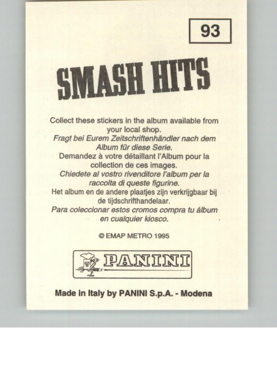 1995 Panini Smash Hits Stickers #93 Jimmy Nail | eBay