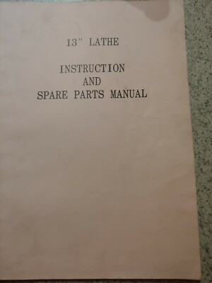 13" Metal Lathe Instructions & Spare Parts Manual | eBay