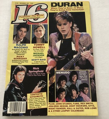 December 16 Magazine 1984 Ralph Macchio Cyndi Lauper Michael Jackson | eBay
