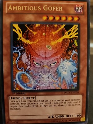 Ambitious Gofer - 1st Edition - Rare Foil - Yugioh Dark Monster - Vintage | eBay