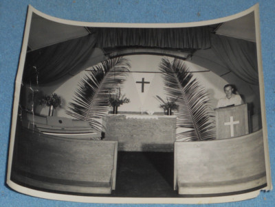 WWII Photo Christian Church In US Military Field Barracks Pacific ...