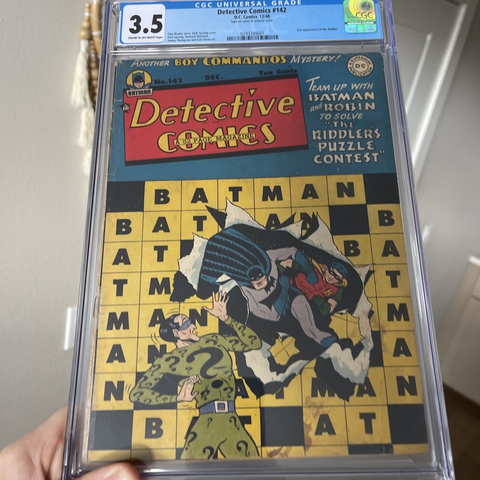 Detective Comics #142 2nd Riddler Appearance CGC 3.5 Golden Age Batman ...