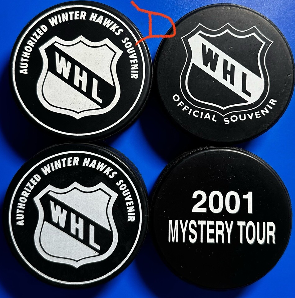 4-Vintage WHL Portland Winter Hawks Souvenir Pucks (1996-2001) | eBay