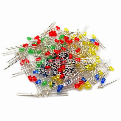 500 PCS 5 Assorted Color F3 LED Bulb Diode Light Set Kit for DIY ...