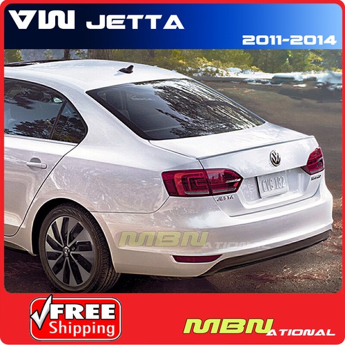 2011+ Up VW Jetta Rear Trunk Lip Spoiler Color Matched Painted ABS L041 ...