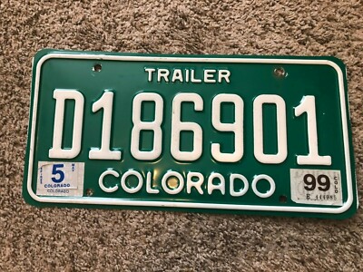COLORADO TRAILER LICENSE PLATE 1990s | eBay