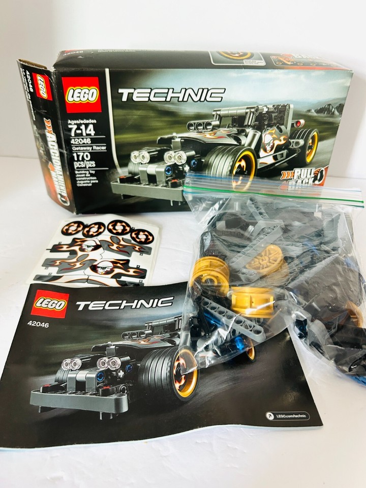 Lego Technic 42046 Getaway Racer Pull Back Vehicle Complete Unused ...