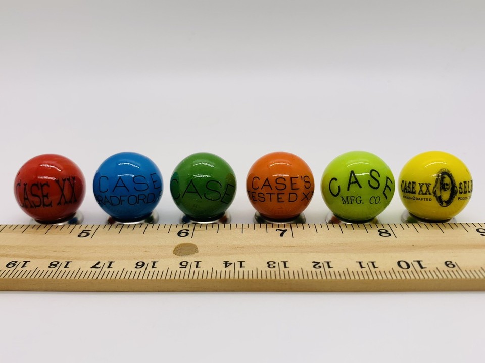 6 Case XX Knife-Knives Advertising 3/4 INCH Glass Shooter Marbles ...