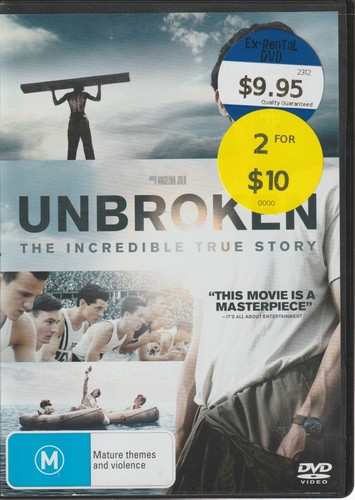 Unbroken, The Incredible True Story - DVD - EX-RENTAL | eBay