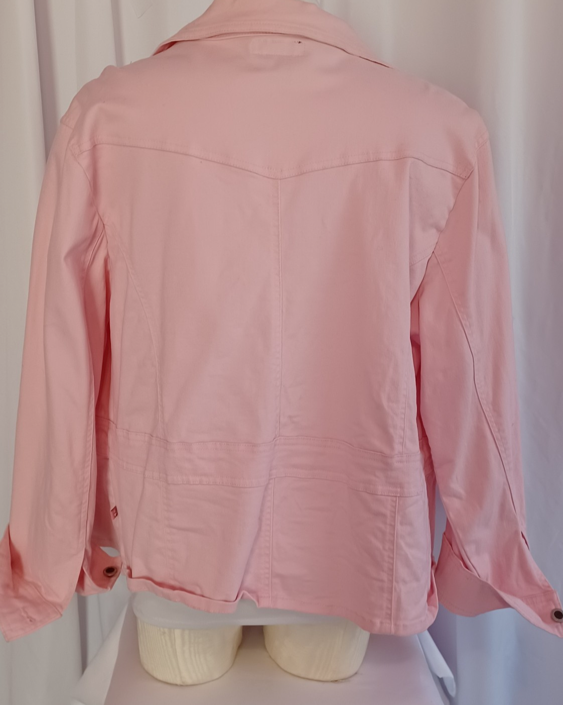 Duck Head Womens Size 1X Pink Button Up Denim Jacket | eBay