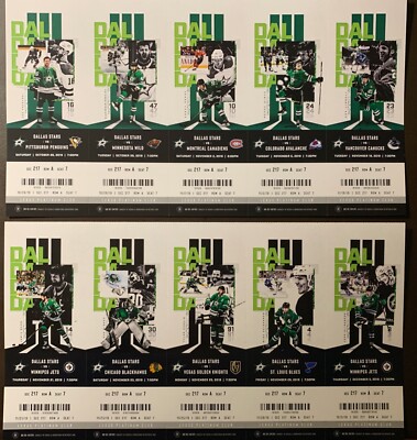 Dallas Stars 2018-19 NHL ticket stubs - ONE TICKET - SEE LISTING | eBay