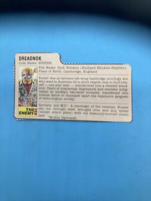 GI Joe Cardboard Cutout Dreadnok Code Name Buzzer Used | eBay