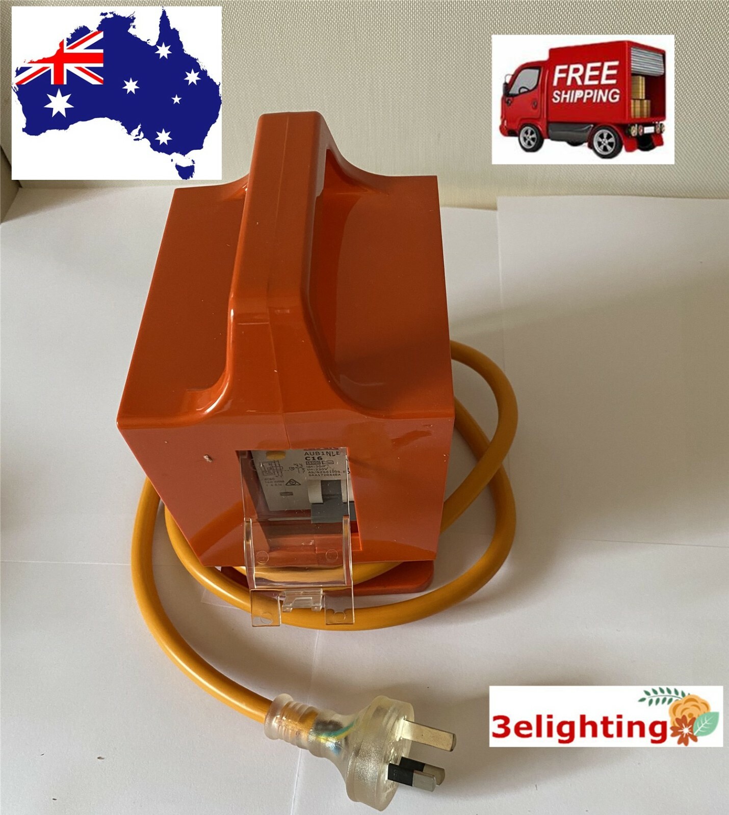 Builders 10 Amp Portable RCD 2x Double Power Point Outlet GPO Safety ...