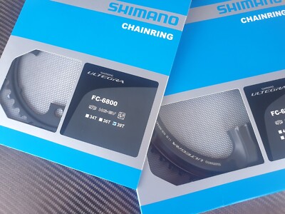 (Set of 2) Shimano Ultegra FC-6800 Chainrings (53t + 39t) 11s Chain ...