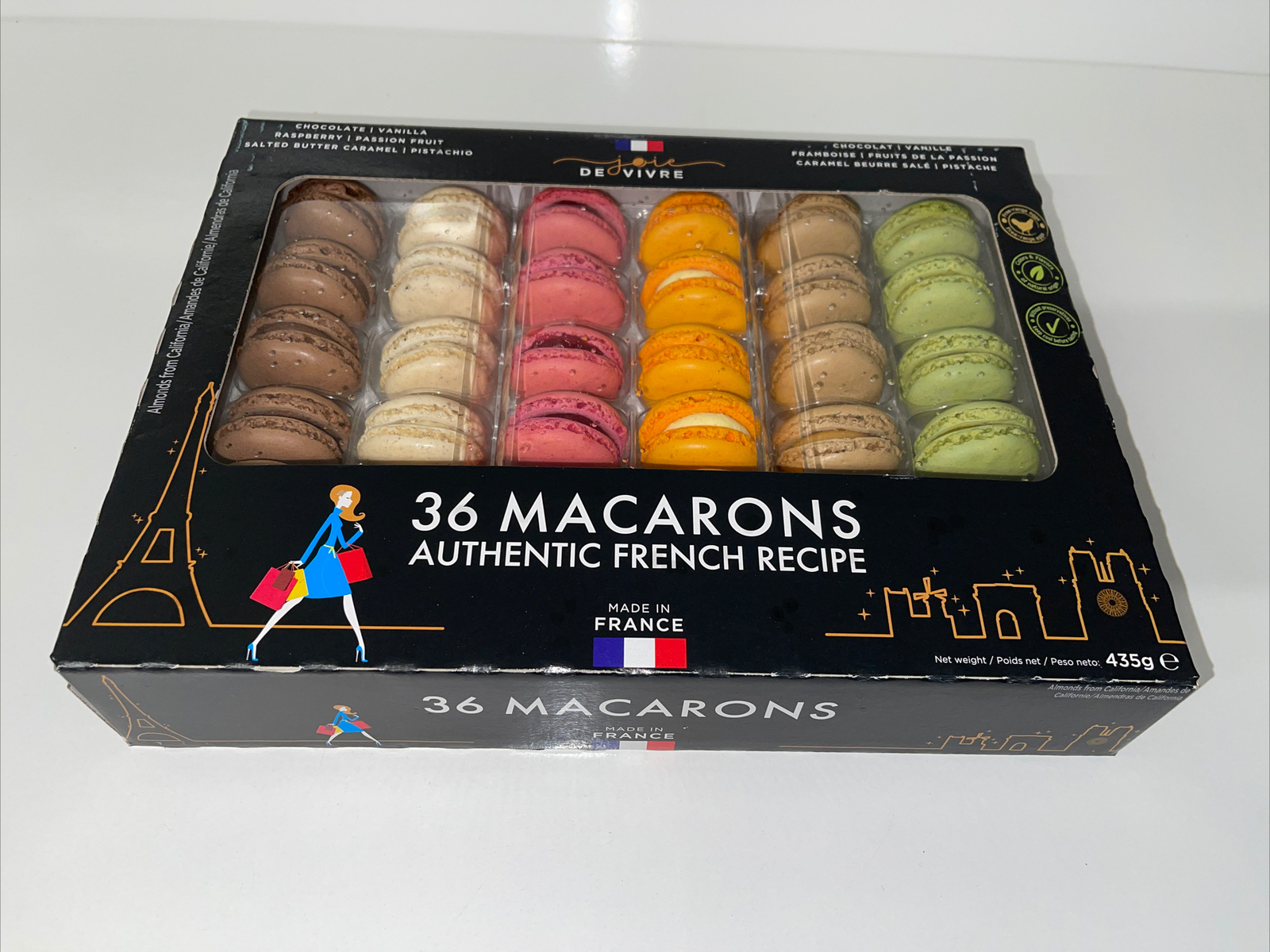 Authentic Imported French Macarons 395g 6 Flavours , 36 Macaroons ...