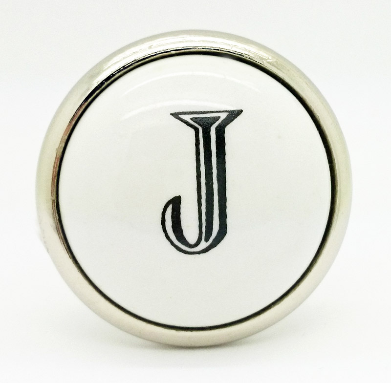 Alphabet Number Letter Cupboard Ceramic Door KNOBS Porcelain Drawer ...