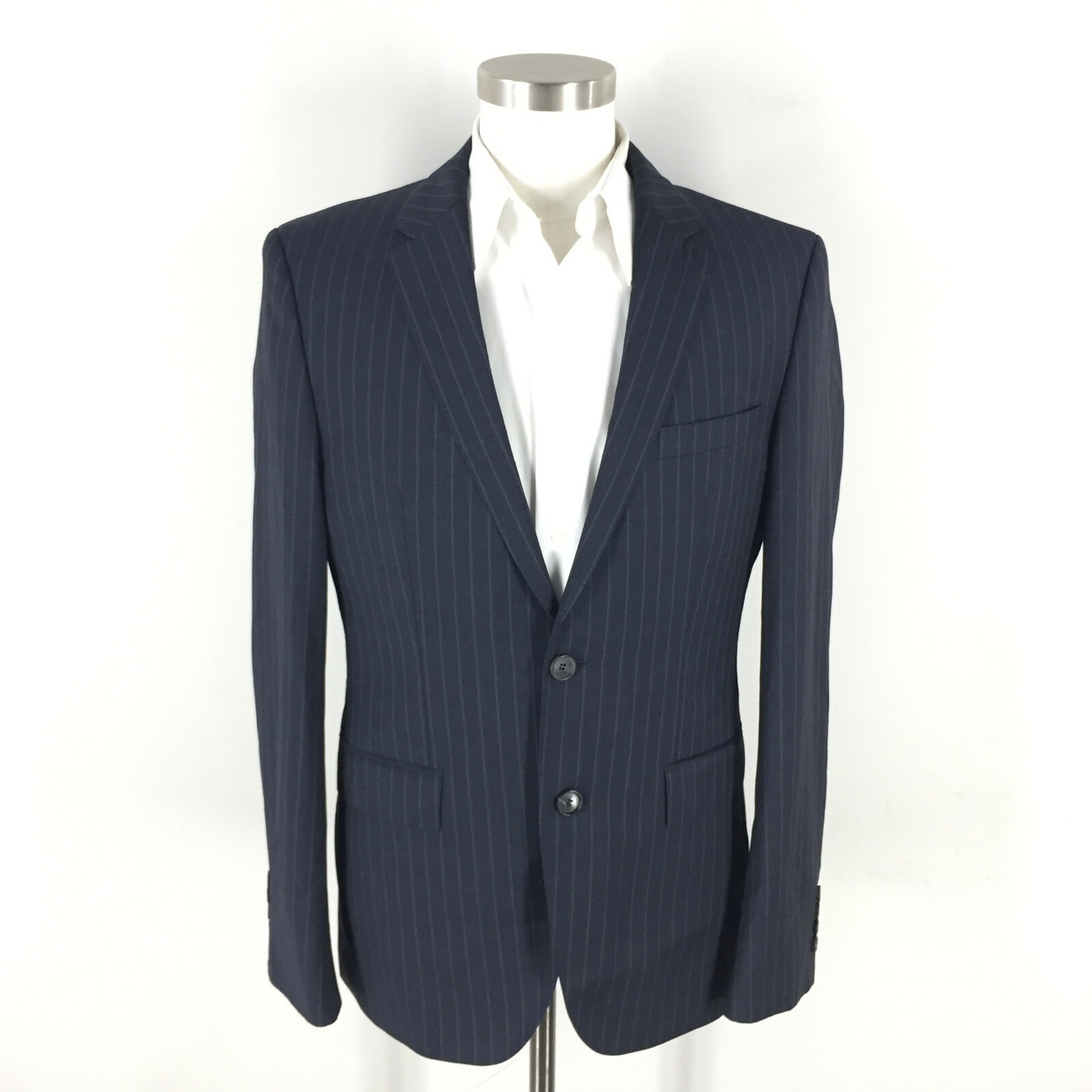 Hugo Boss 38 R Reda James Sport coat blazer Navy blue Pinstripe Wool ...