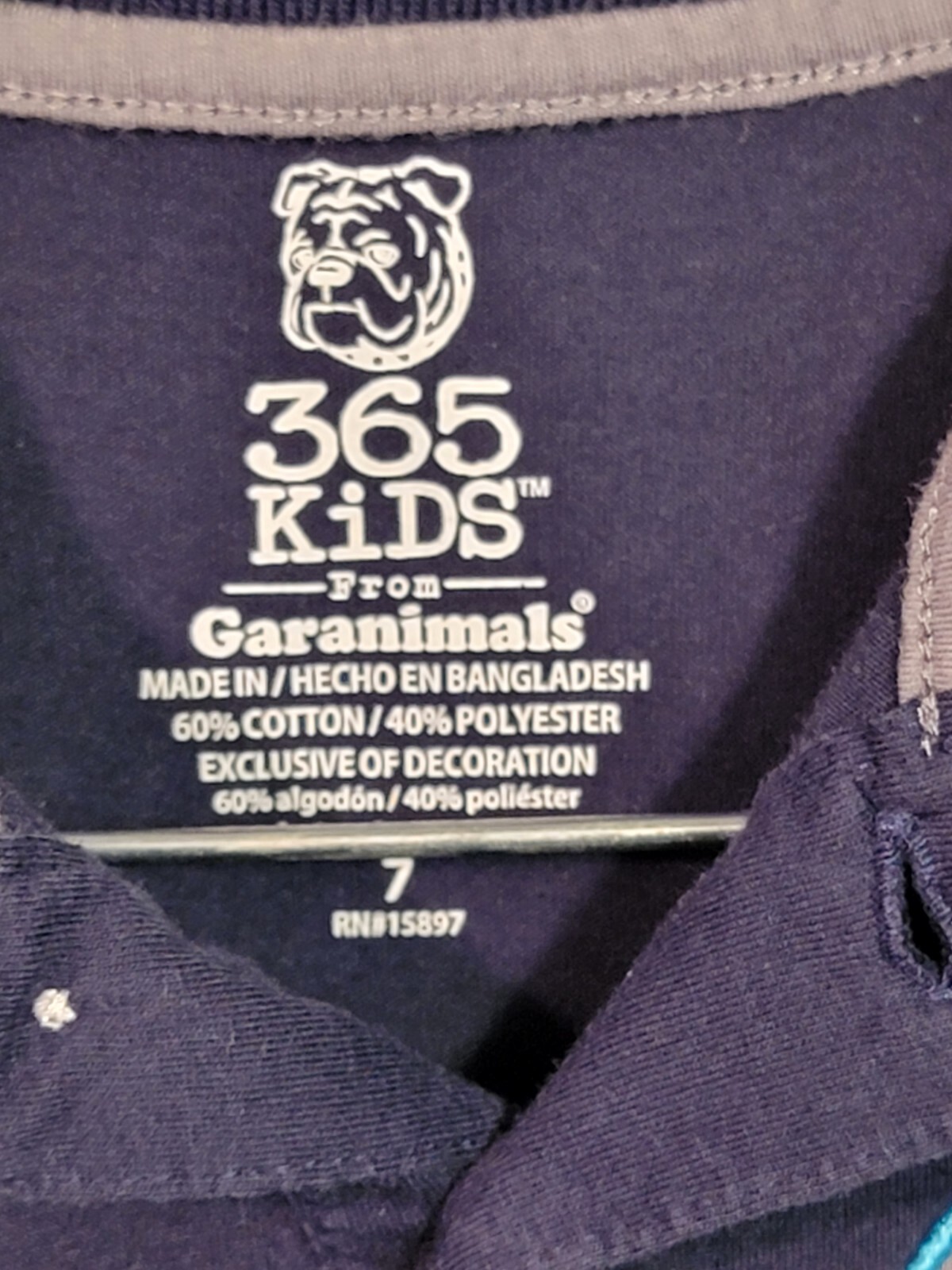 365 Kids Garanimals Boys sz 7 Shirt Polo Logo Navy Blue | eBay