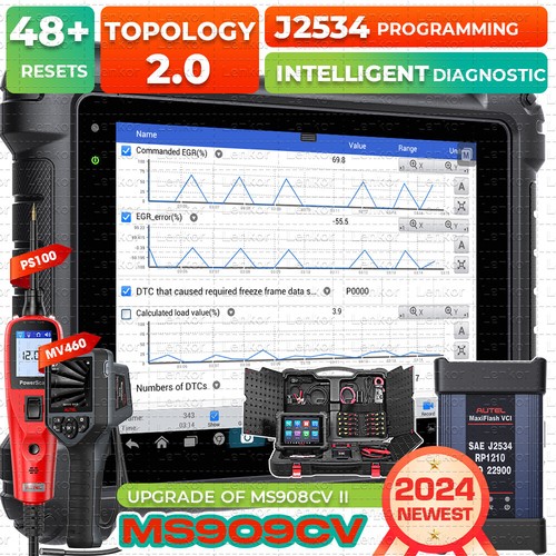 Autel Maxisys MS909CV Diesel 2025 Diagnostic Heavy Duty Truck ...