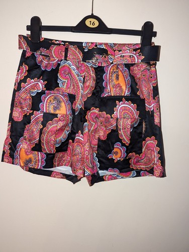 Unbranded Ladies Pretty Lined Paisley Pattern Shorts With Matching Belt ...