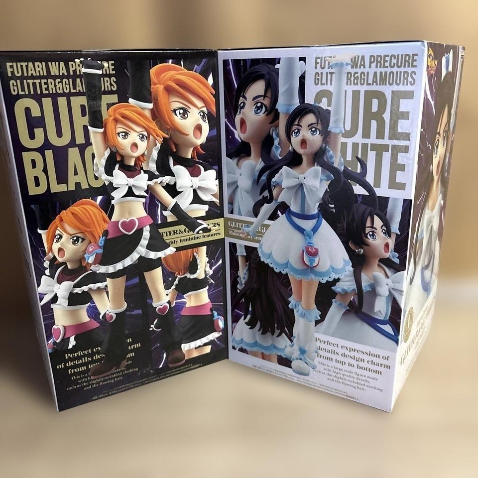 Precure Pretty Cure GLITTER & GLAMOURS Cure Black & Cure White Figure ...