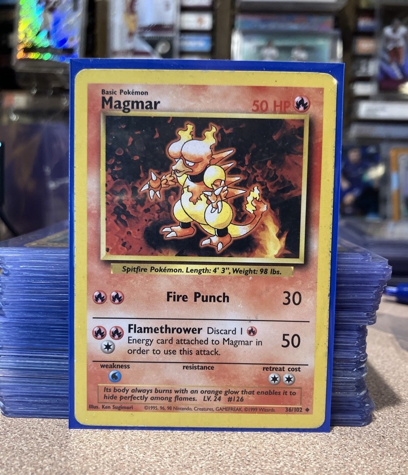 Magmar 36/102 Uncommon 1999 English Base Set Pokemon Card NM & LP 🐉🔥 | eBay