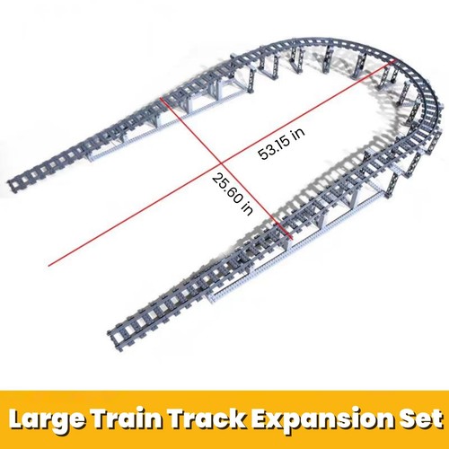 City Train Tracks Building Block Set, 212 Pcs Flexible Rails Train ...