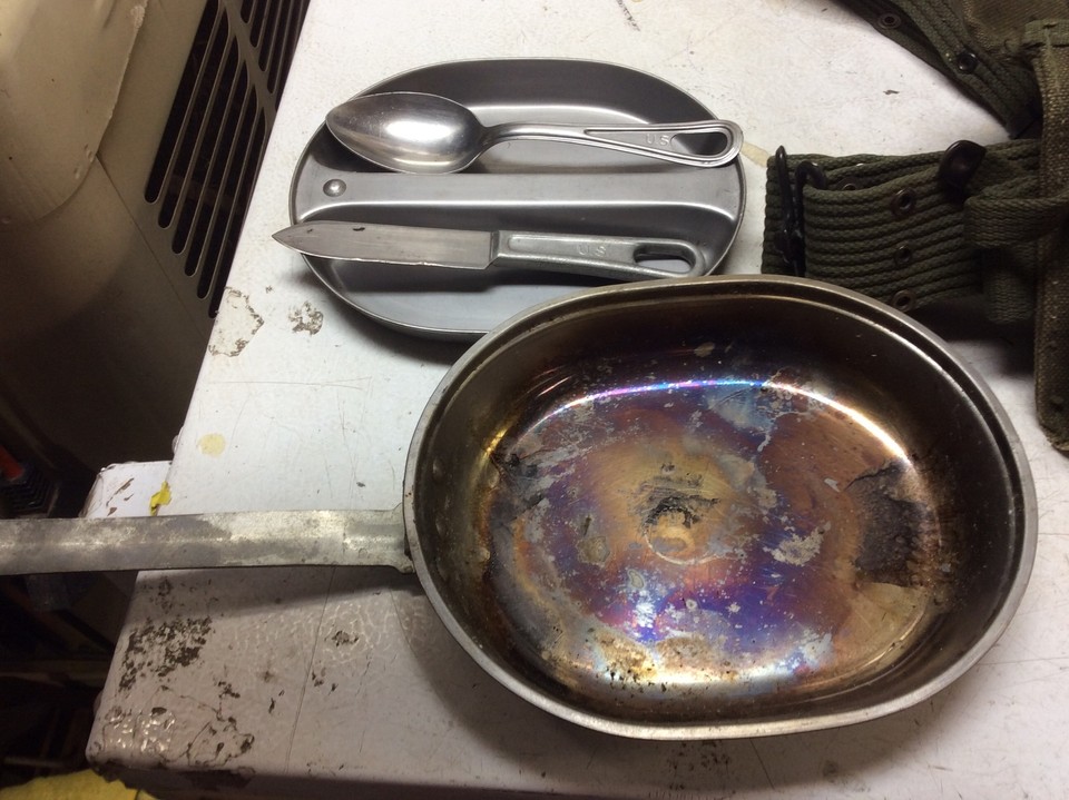 vintage military Mess Kit,belt,ammo Pouch | eBay