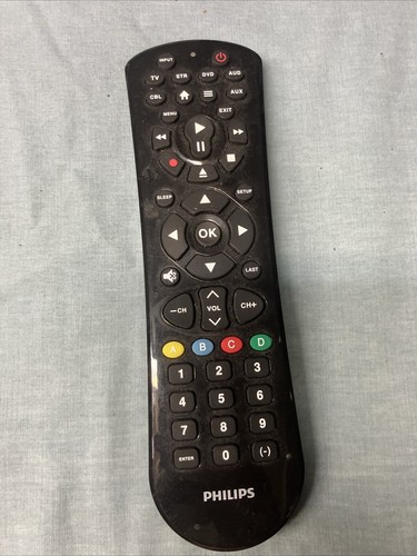 PHILIPS - Universal Remote Control - Audio/Video - 3 Device - Black ...