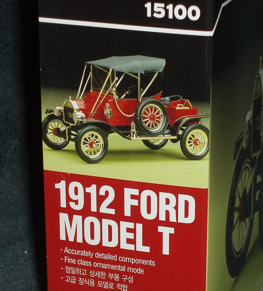 ACADAMY 1912 FORD MODEL T PLASTIC MODEL KIT 1/16 SCALE | eBay