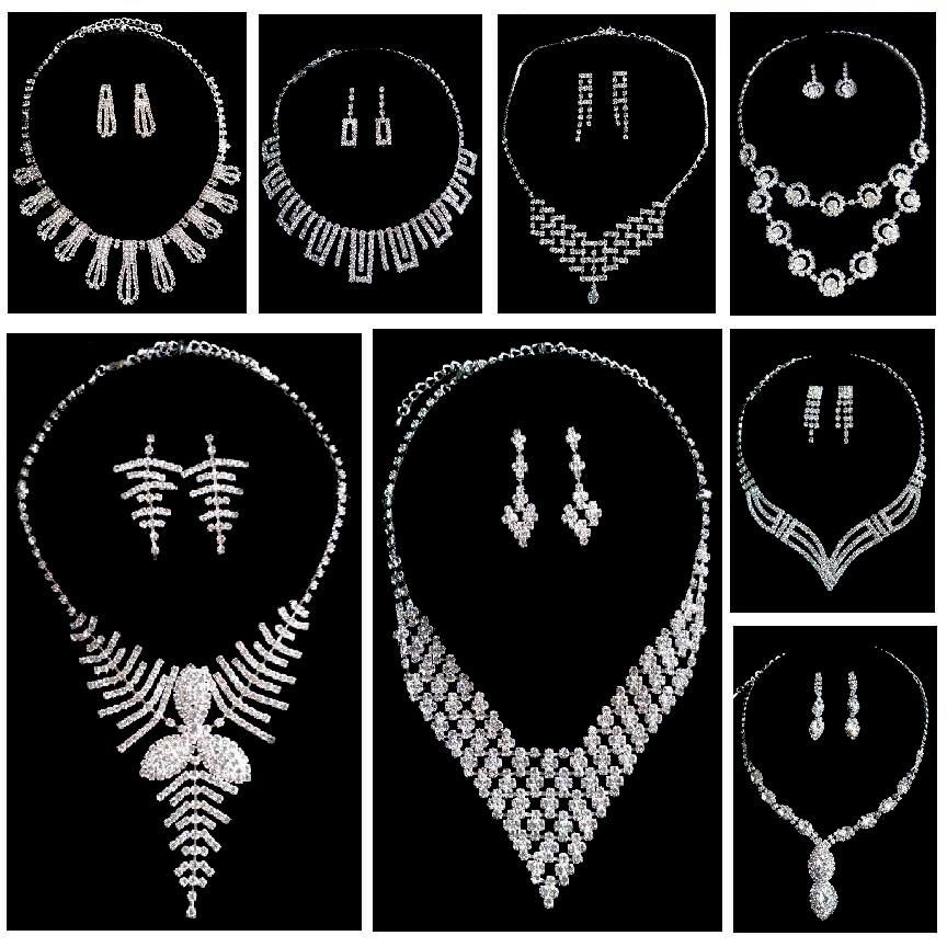 Set de Bijoux Boucles D'Oreilles Collier Diadème pour Mariage ...