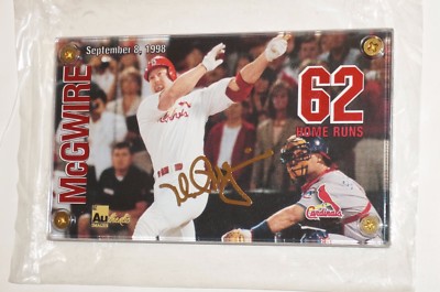 Mark McGwire (September 8, 1998) 24k Gold Signature - 62 Home Runs Card ...