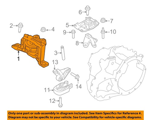 FORD OEM 13-18 Focus EngineTransaxle Engine Trans Mounting-Motor Mount ...